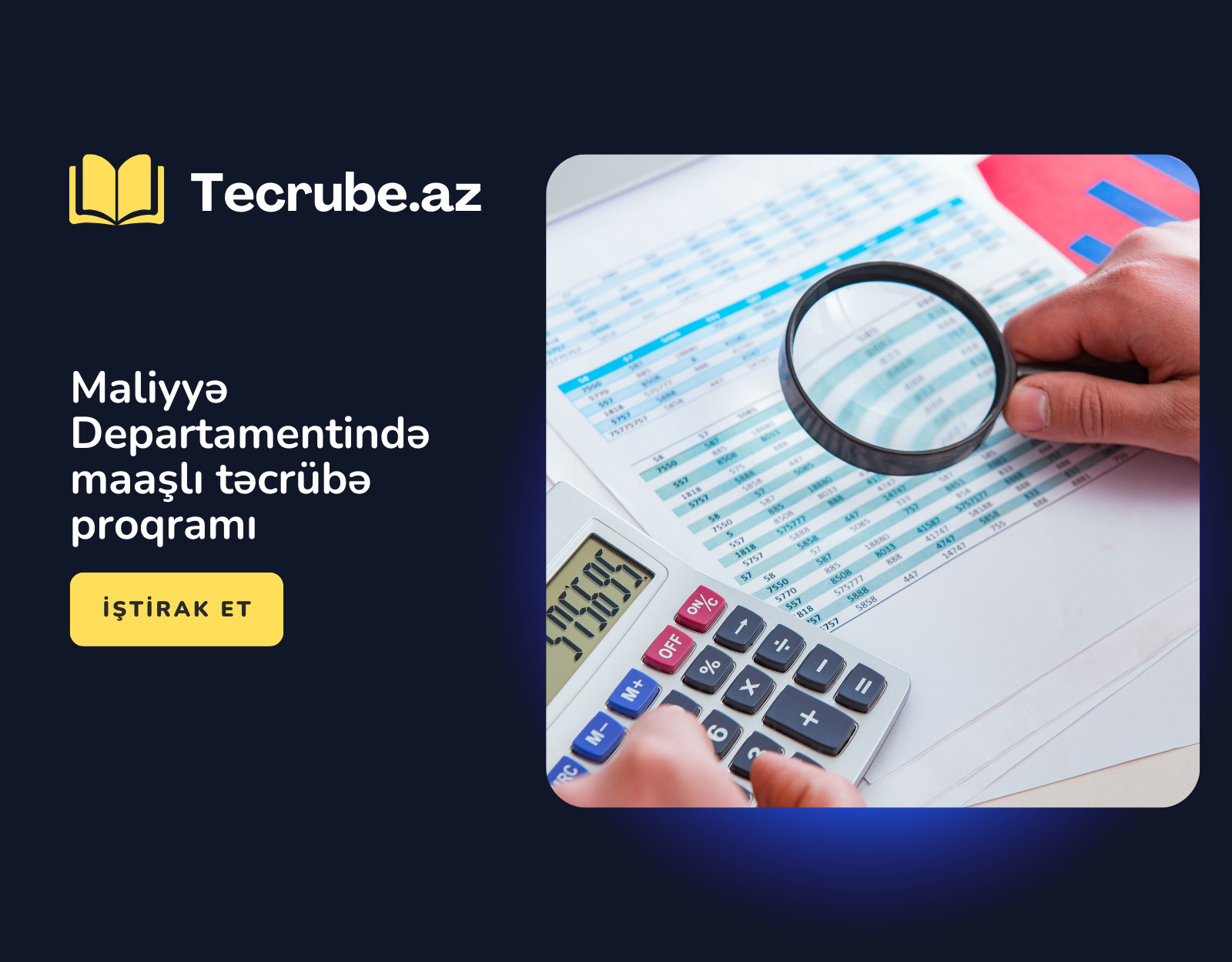 Maliyyə Departamentində maaşlı təcrübə proqramı - Təcrübə.az